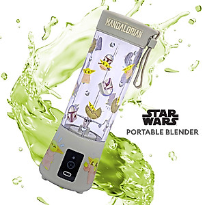Uncanny Brands Star Wars The Mandalorian USB - Rechargeable Portable Blender