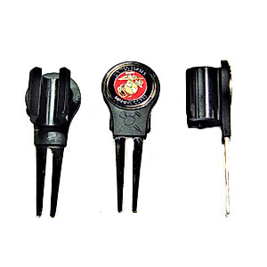 Putter Mounted Divot Tool and Ball Marker - Marines