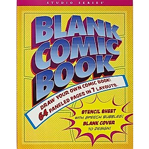 Blank Comic Book (with bonus stencil and blank cover!)