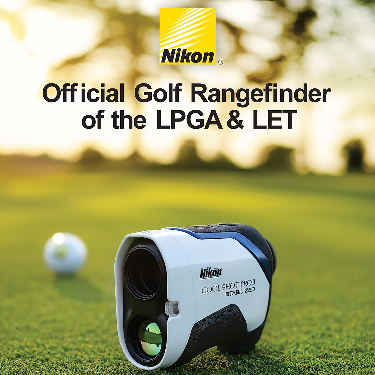Nikon COOLSHOT 50i Golf Rangefinder (16760) Bundle with 3 Extra CR2 Batteries and a Cleaning Cloth - Waterproof, Magnetic, Flagstick Lock On Technology with Slope Adjustment - Mens Golf Accesories