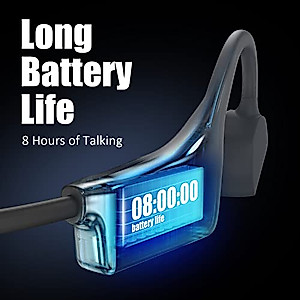 YouthWhisper Wireless Bone Conduction Headphones - Bluetooth Open Ear Headphones Waterproof Sport Earphones with Mic Noise-Cancelling Bone Conducting Headset for Running Hiking Cycling