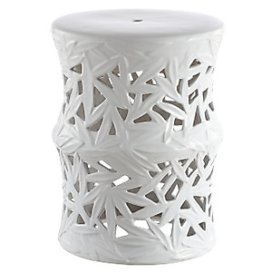Safavieh ACS4573A Granda Ceramic Decorative Garden Stool, White