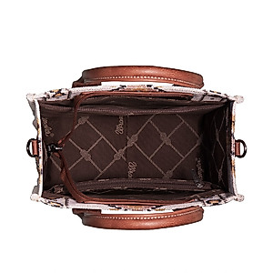 Wrangler Purse for Women Boho Aztec Tote Bag Hobo Shoulder Top Handle Handbags with Wide Guitar Strap Fall Collection Gift XY6 WG2202-8120SCF