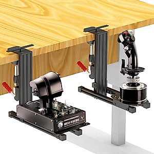 2 Set The Desk Mount for The Flight Sim Game Joystick, Throttle and Hotas Systems Compatible with Logitech X56, X52, Thrustmaster T-Flight Hotas,Thrustmaster T.16000M, Thrustmaster TCA,Wining orion 2