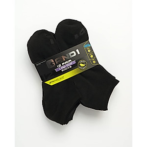 AND1 Men's Socks - PROPLATINUM Lightweight Low Cut Socks (12 Pack), Size Shoe size 6-12.5, Black