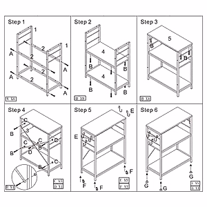 AZL1 Life Concept Kitchen Microwave Cart 3-Tier Kitchen Utility Cart and Rolling Bakers Rack with 5 Hooks for Living and kitchen room,23.72 inches, Rustic Brown