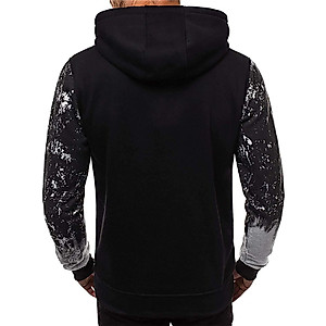 Maiyifu-GJ Pullover Long Sleeve Hoodies for Men Printed Slim Fit Gym Hooded Sweatshirt Casual Sports Hoodie With Kanga Pocket (Light Grey,X-Large)