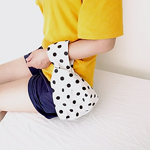 Chezi Women's Cute Pattern Knot Bag Small Size (polka dot)