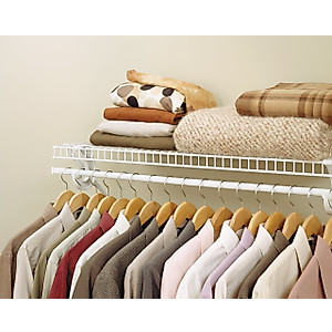 ClosetMaid 5632 Super Slide Ventilated Shelf Kit With Closet Rod, 6' by 12", White