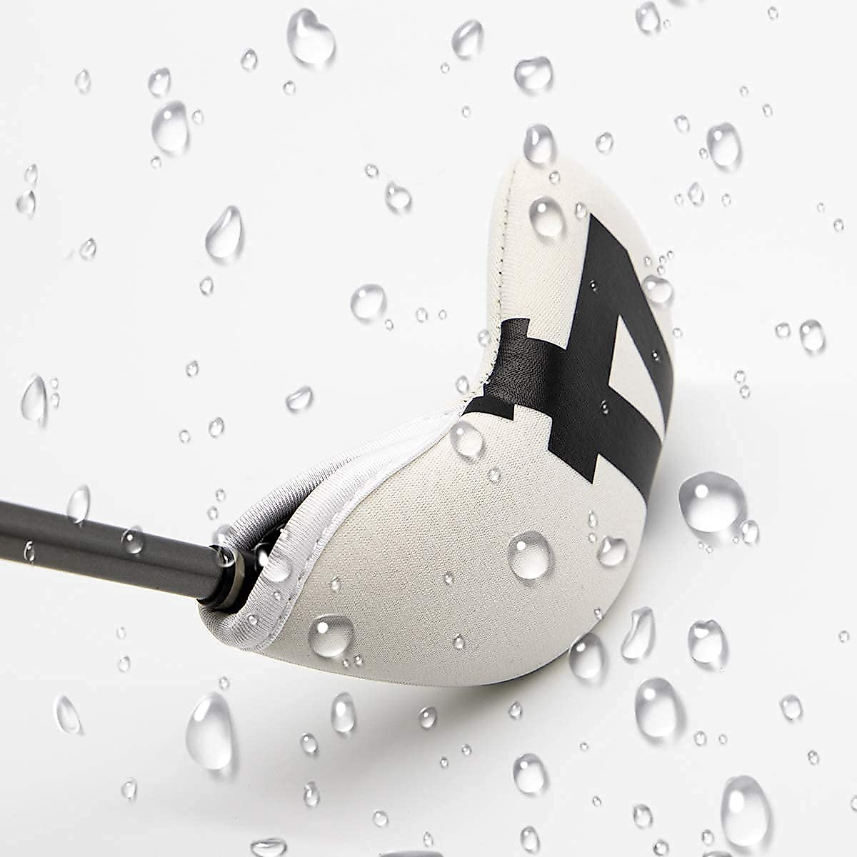 10pcs Neoprene Golf Iron Covers Headcovers, Golf Iron Head Covers Set fits Taylormade,Cobra,Mizuno,PXG - White Golf Iron Covers, Iron Covers for Golf Clubs Irons - Protect Golf Clubs