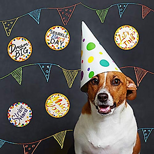 160 Pieces Confetti Positive Sayings Accents Confetti Accents Removable Confetti Stickers for School Classroom Bulletin Board Decoration Kids Room Decor (White)