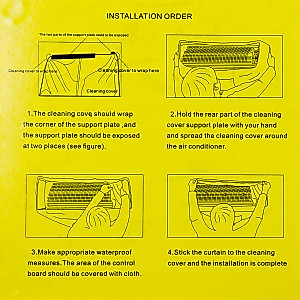 Forestchill Mini Split Air Conditioner Cleaning Cover Bag, Waterproof Dust Washing Clean Protector Bag for Large Sized Wall Mounted AC Units of 24000 to 36000 BTU