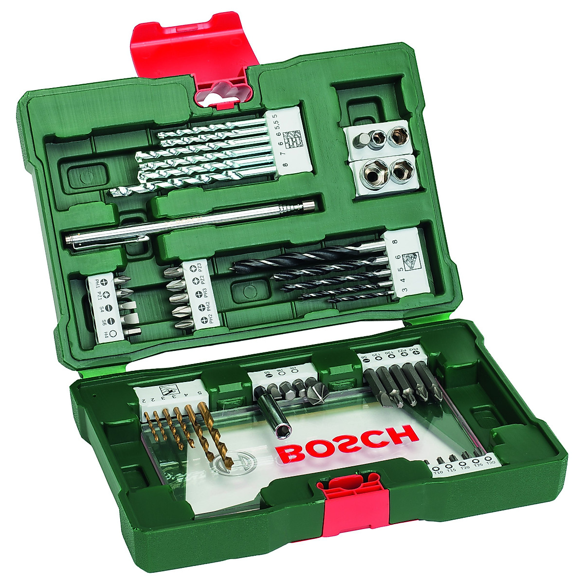 Bosch 2607017314 Drill-/Screwdriver Bit Set "V-Line" with Tin-Coating 48 Pcs