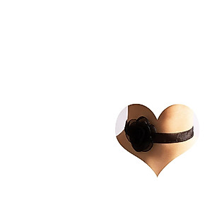 Xerling Lace Velvet Choker Gothic Black White Bow Flower Lace Necklace for Women Bride Wedding Party Lace Choker Festival Halloween (Black Flower)