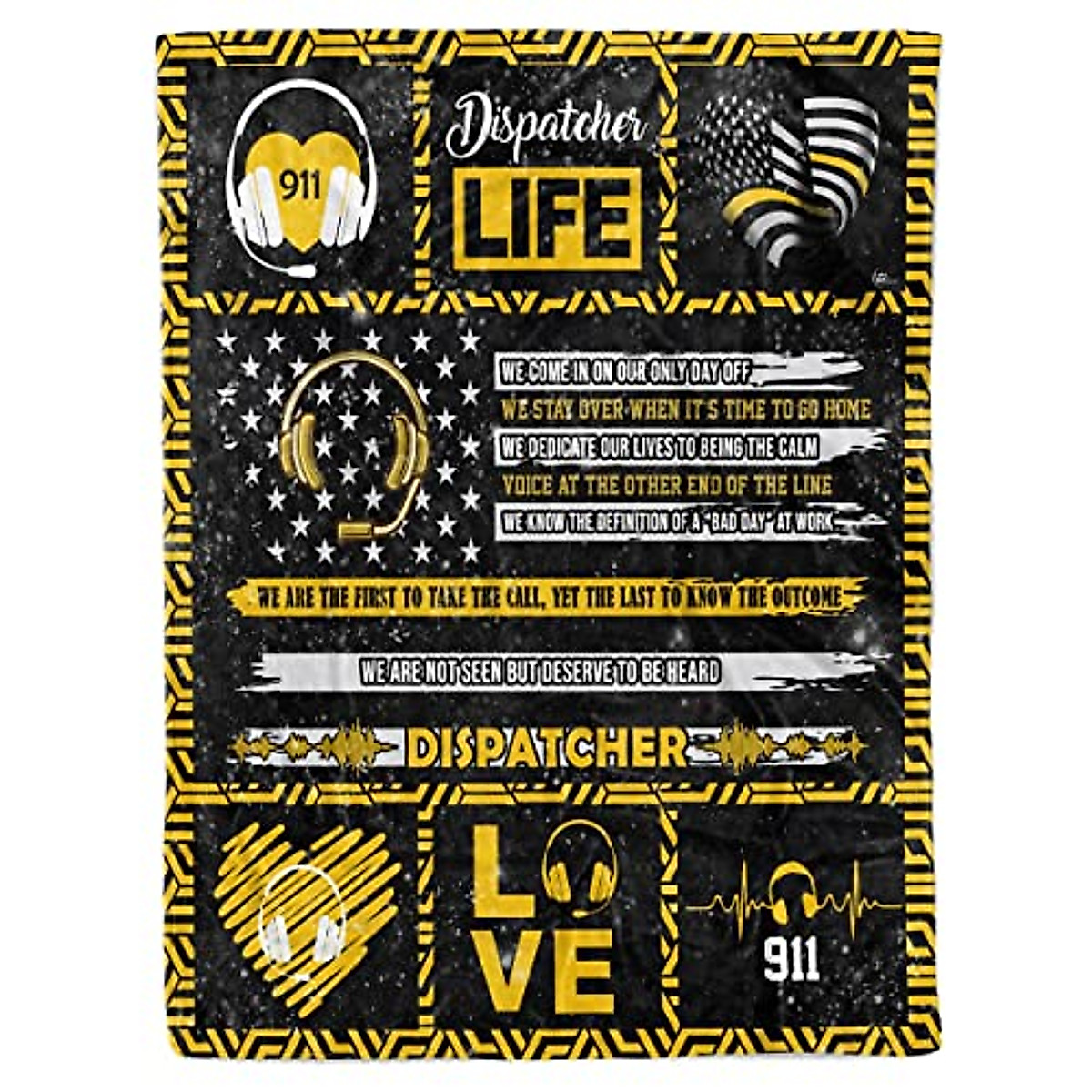 VTH GLOBAL Custom Dispatcher Fleece Sherpa Throw Blanket Customized Christmas Birthday Wedding Anniversary Engagement Custom Fiancee Presents from Electrical Journeyman Lineman Husband Fiance