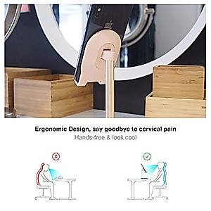 Bright Stone Phone Stand for Desk, Adjustable Tablet Stand Phone Holder for Desk, Compatible with 4"-12.9" Phones/Tablet/iPhone/iPad/Switch (Pink)