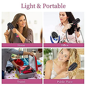 Gengxin Hair Dryer Brush,Volumizer 4 in 1 Hot Air Brush Styler Curler Comb Roller One Step Electric Ion Blow Dryer Brush Hair Straightener…