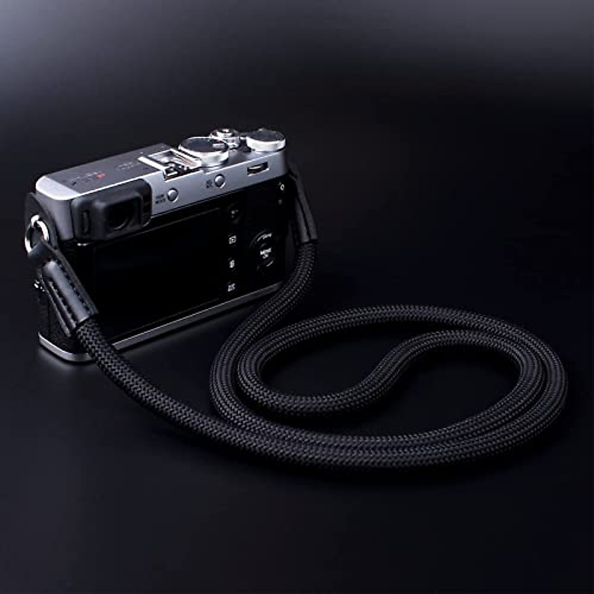 VKO Camera Strap,Rope Camera Strap Compatible with Sony Canon Nikon Fuji DSLR SLR Mirrorless Camera Rope Strap 100cm Black