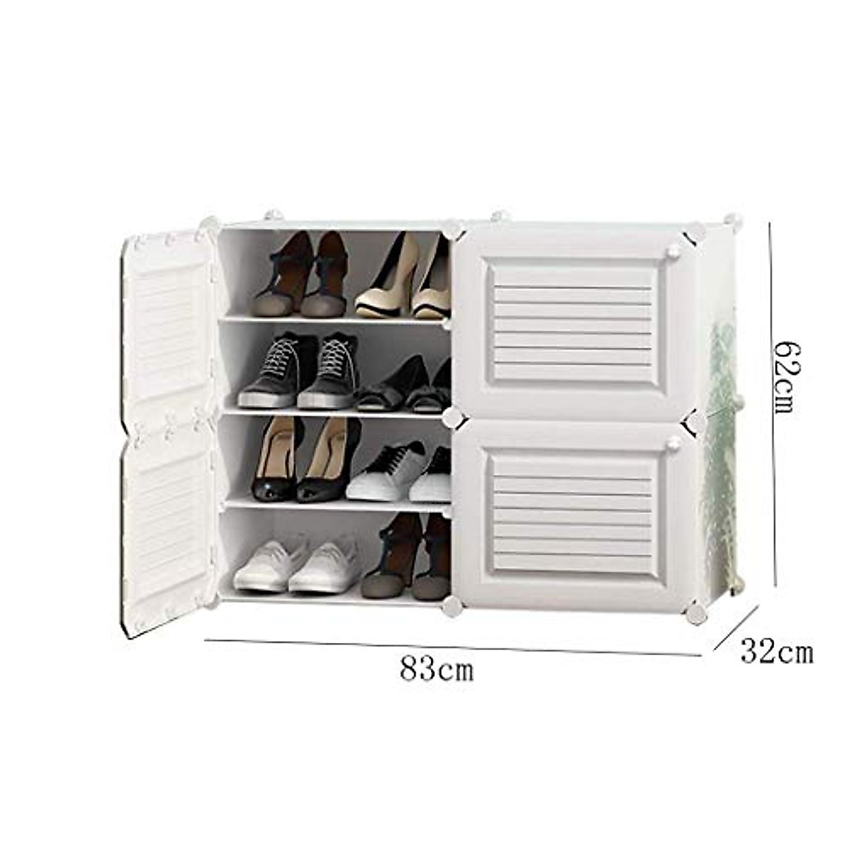 DINGZZ Simple Shoe Cabinet, Home Storage Multi-Layer Dust-Proof Plastic Large-Capacity Dormitory Small Shoe Shelf