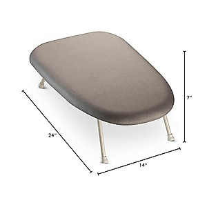 Bartnelli Tabletop Ironing Board Size 24x14 with Reinforced Steel Legs for Extra Stability, and Extra Layer Cover Padding for Smooth and Easy Ironing, Intelligent Locking System to Easily Fold Away