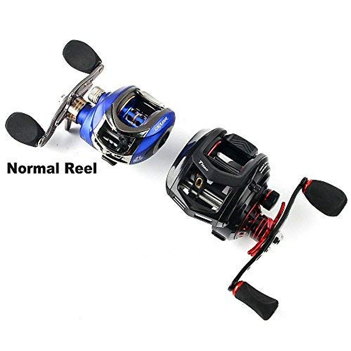 JOHNCOO Titan Baitcasting Reel Max Drag 13 Kgs Big Fish Fishing Reel for Saltwater and Freshwater Heavy Duty (Left Hand Retrieve)