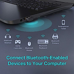 TP-Link USB Adapter for PC, Bluetooth 4.0 Dongle Receiver, Plug & Play, Nano Size, EDR & A2DP Technology, Supports Windows 11/10/8.1/8/7/XP for Desktop, Laptop, PS4/ Xbox Controllers (UB400)