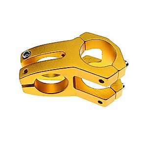 WAKE 31.8 Stem 45mm Bike Stem Mountain Bike Stem Short Handlebar Stem for Most Bicycle, Road Bike, MTB, BMX, Fixie Gear, Cycling (Aluminum Alloy, Gold)