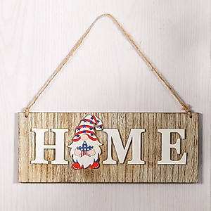 Gnome Sign Interchangeable Welcome Sign Home Door Sign Wooden Door Hanger Ornaments Home Sign Rustic Farmhouse with Interchangeable Holiday Pieces for Housewarming Garden Decor
