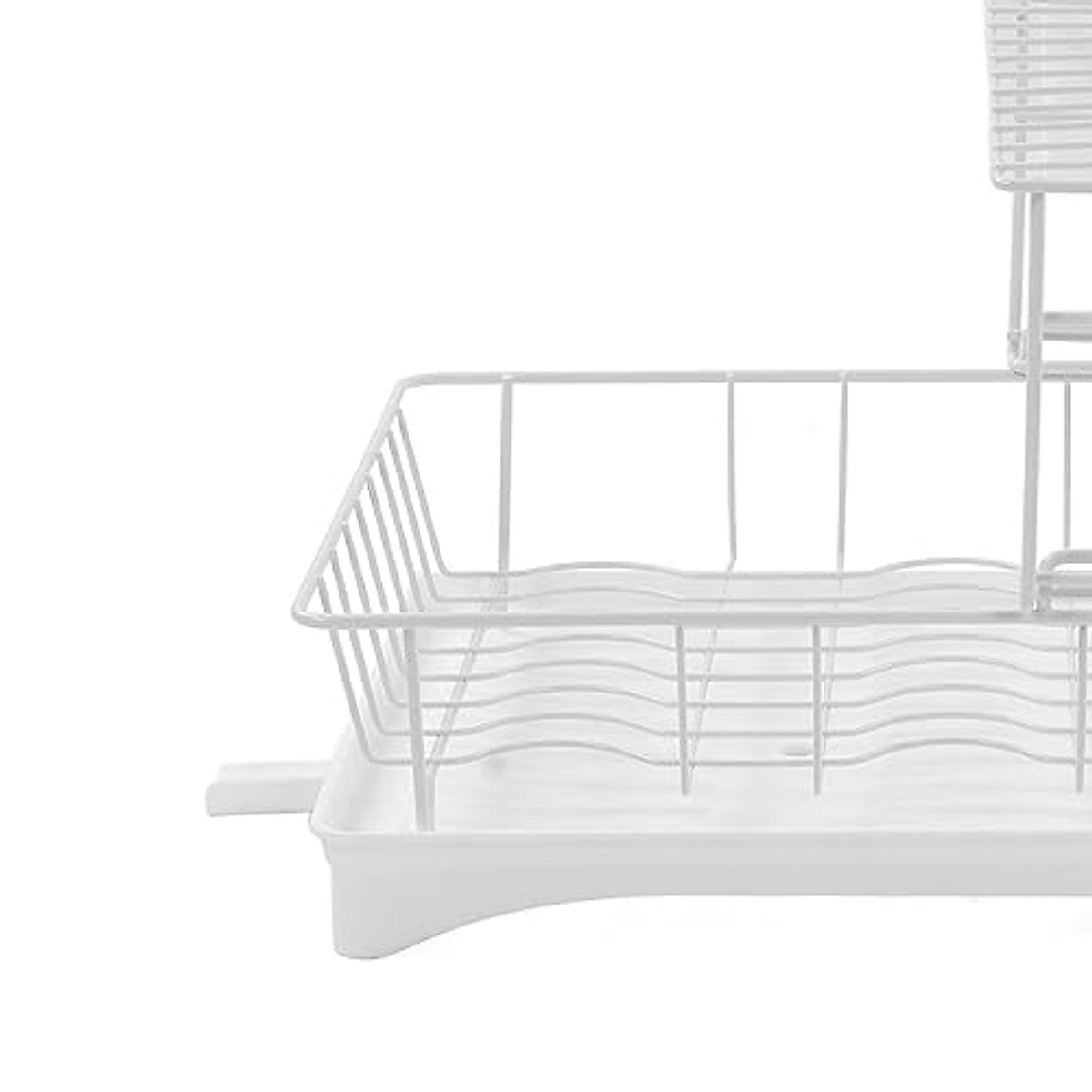 2 Tier Dish Drying Rack Dish Rack for Kitchen Counter Multifunctional Dish Drainer with Utensil Holder for Dishes, Knives, Spoons, and Forks Organizer Shelf