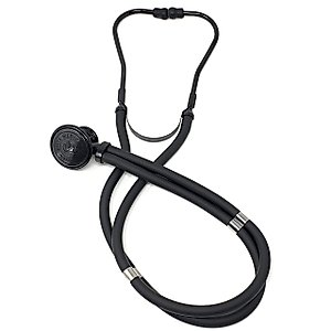 EMI Sprague Rappaport Dual Head Stethoscope - Stealth Black - 112SB