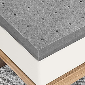 Maxzzz 2 Inch Memory Foam Mattress Topper King Size, Medium Firm Bamboo Bed Mattress Topper, Ventilated Mattress Pad CertiPUR-US Certified Plush