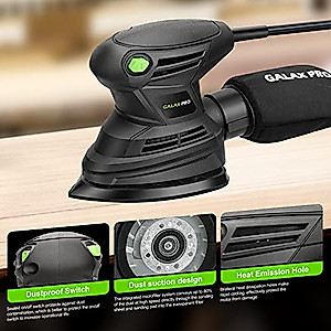 GALAX PRO Detail Sander,1.7A 15000 OPM Compact Electirc Sander with 20Pcs Sandpapers and Dust Bag,Soft Grip Handle in Home Decoration and DIY Working