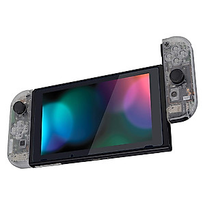 eXtremeRate Transparent Clear Joycon Handheld Controller Housing (D-Pad Version) w/Full Set Buttons, DIY Replacement Shell Case for Nintendo Switch & Switch OLED Joy-Con – Console Shell NOT Included