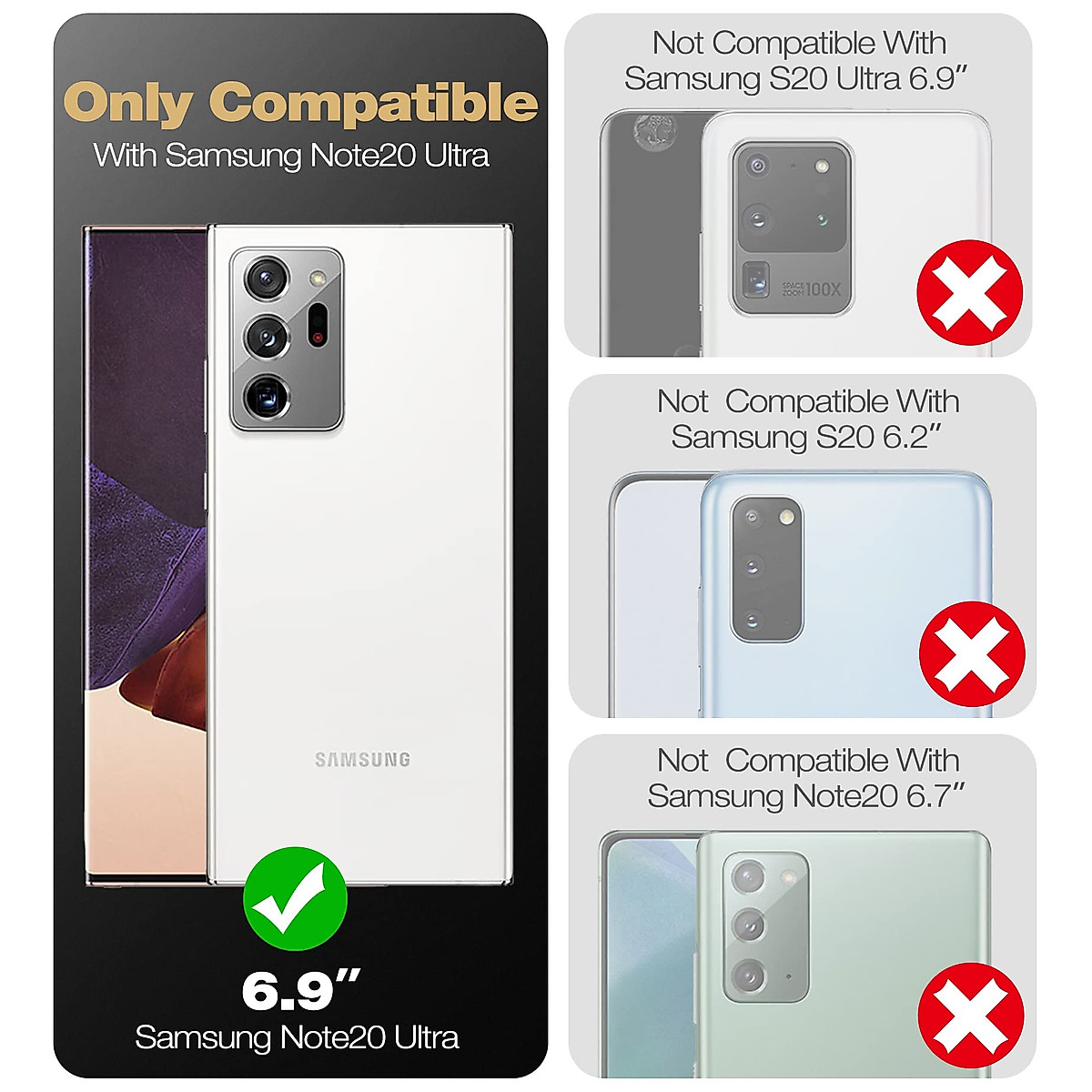 Dexnor for Samsung Galaxy Note 20 Ultra 5G Case, [Built in Screen Protector and Kickstand] Heavy Duty Military Grade Protection Shockproof Protective Cover for Samsung Galaxy Note 20 Ultra, Army Green