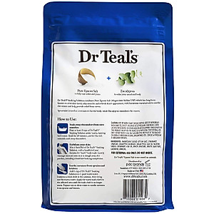 Dr Teal's Epsom Salt Bath Soaking Solution Gift Set (Eucalyptus and Lavender 2 Pack, 3lb Each) - Soothe and Sleep & Relax and Relief - Soothe Achy Muscles at Home - Pure Epsom Salts & Essential Oils