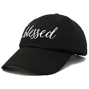 DALIX Blessed Women's Baseball Cap Soft Cotton Dad Hat in Black