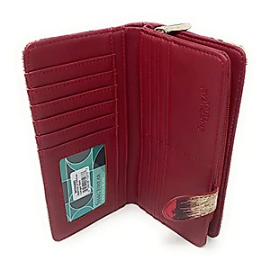 Shag Wear Babies of Africa Large Wallet for Women Red 7"