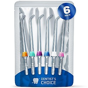 Replacement Heads for Waterpik, Water Flosser Replacement Tips for Waterpik (6 Classic Jet Tips with Case)