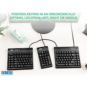 KINESIS USB Freestyle2 Numeric Keypad (PC), Dark gray