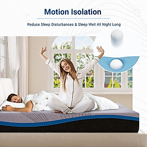 Avenco Full Size Mattress, 10 Inch Full Mattresses in a Box with Gel Memory Foam & Breathable Cover, Pressure Relieving, Full Bed Mattress Medium Firm Supportive, CertiPUR-US Certified