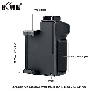 Cell Phone Tripod Mount Camera Grip with Detachable Bluetooth Shutter Remote Control + Vlog Mini Tabletop Tripod with Handgrip for Compact Mirrorless DSLR Camera Selfie Stick