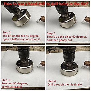 JINGLING 63mm 2-1/2" inch Diamond Drill Bit Tile Hole Saw for Glass Ceramic Stone