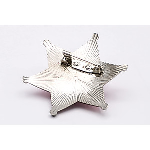 Shower Games & Co. Pink Cowgirl Sheriff Badge - Cute Accessory for Women's Cowgirl Costumes, Dress-Up Parties, Halloween & Western-Themed Birthday Celebrations