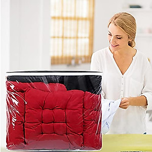 30 Pieces 24 x 20 x 11 Inch Jumbo Clear Vinyl Zippered Storage Bags Bulk Extra Large Plastic Storage Bags with Zipper for Sweaters Blankets Comforters Bedding Sets Clothes Pillows Closet Linen