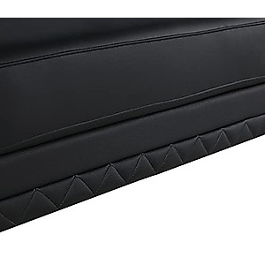 Blackjack Furniture Weston Collection Italian Leather Living Room, Den Loveseat, Black