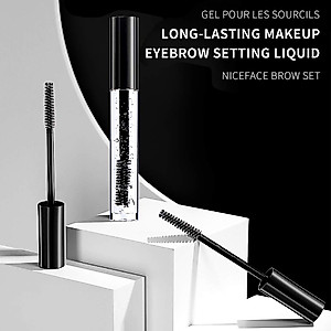 DAGEDA Clear Eyebrow Setting Gel, 4 Pack Brow Fix Gel, Waterproof And Sweat-Proof Eyebrow Repair Liquid Brows Styling Beauty Salon Home Use Makeup, 3.53oz