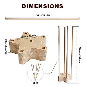 NOKI Plastic Bag Drying Rack, Reusable Ziplock Bag & Cups Dryer Rack, Water Bottle Drying Rack, Wooden Multi-Purpose Drying Rack for Kitchen Counter.