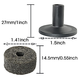 MEETOOT 10 Sets Cymbal Stand Felt Washer Gray Drum Cymbal Stand Sleeves Drumset Kit Accessories