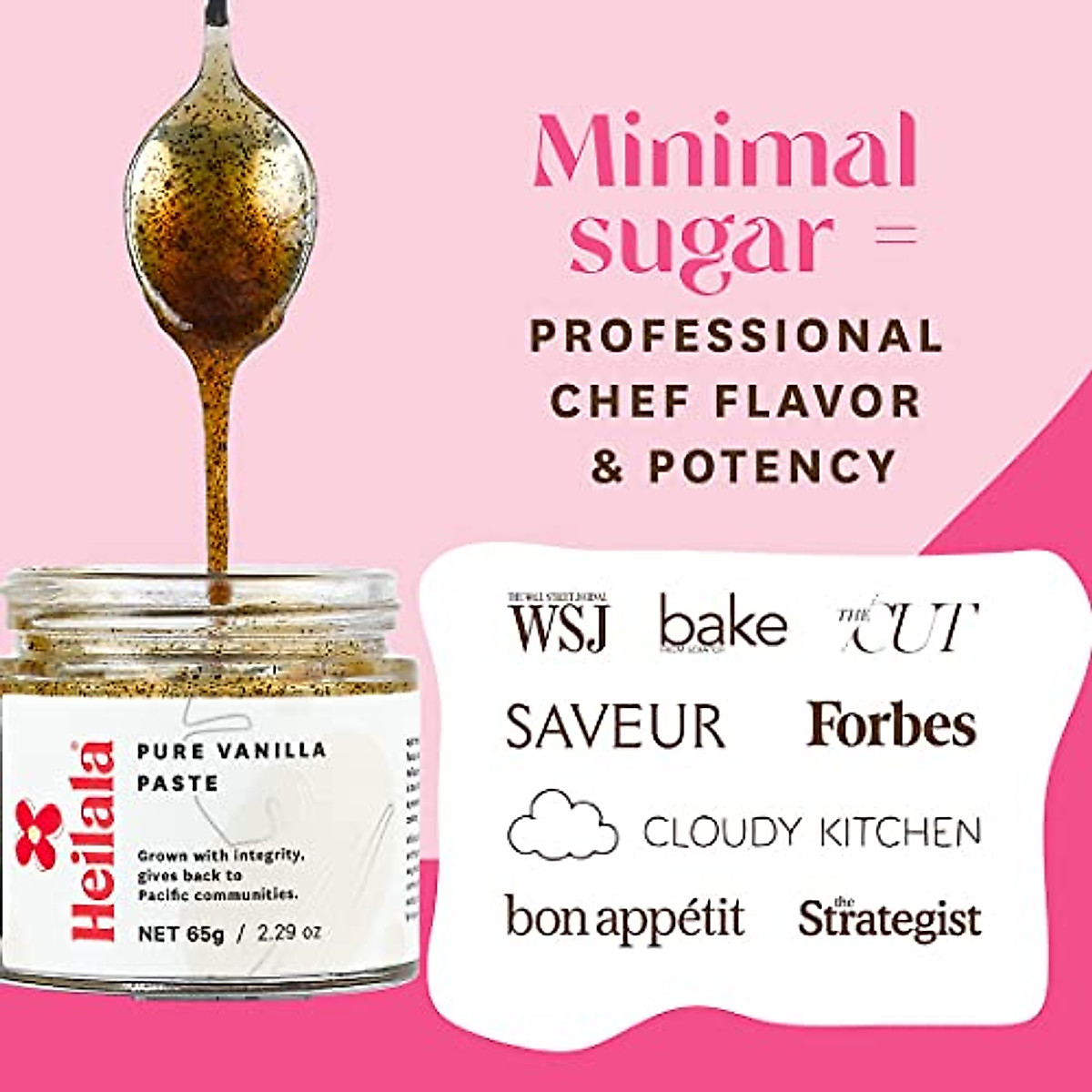 HEILALA - Pure Vanilla Bean Paste - Hand-Selected & Ethically Sourced Bourbon Vanilla - Gluten Free - 65g