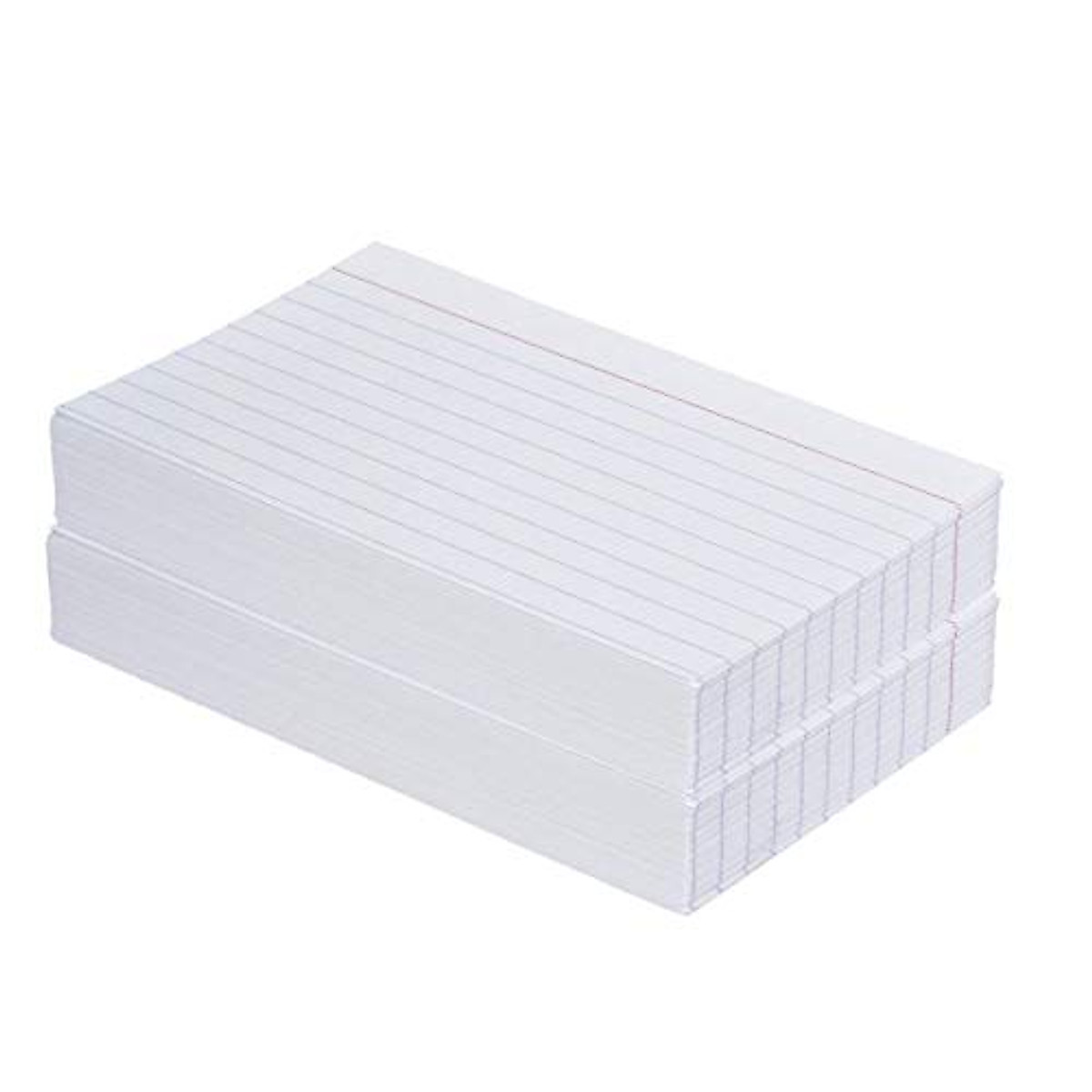 1InTheOffice Index Card Storage Box 4x6, Index Card Holder 400 Capacity & 4x6 Ruled Index Cards, White 200/Pack